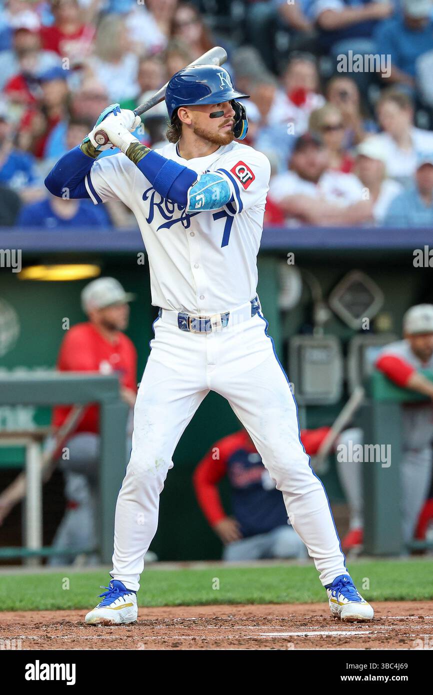 May 17, 2025: Kansas City Royals shortstop Bobby Witt Jr. (7) bats ...