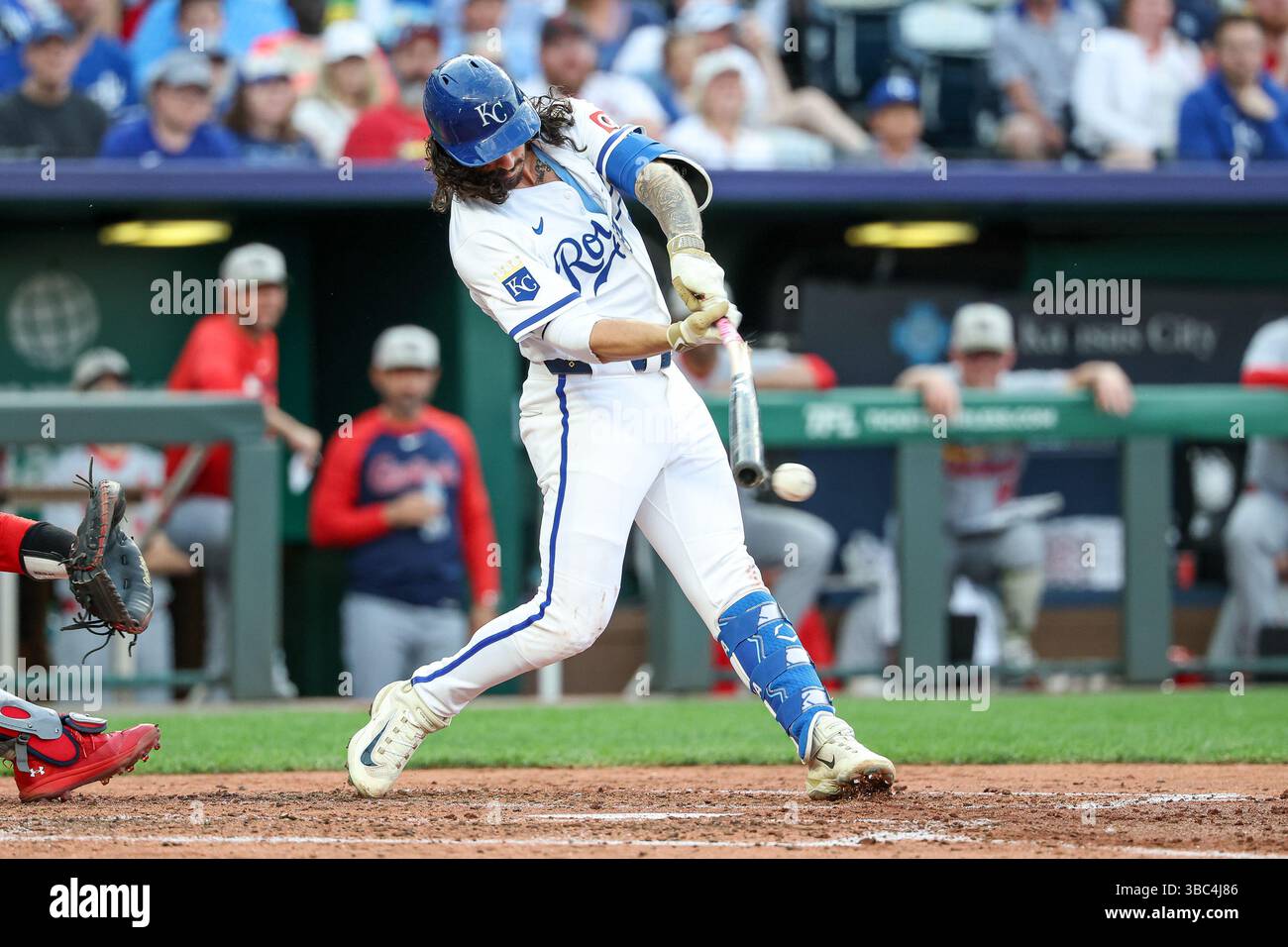 May 17, 2025: Kansas City Royals second baseman Jonathan India (6) bats ...