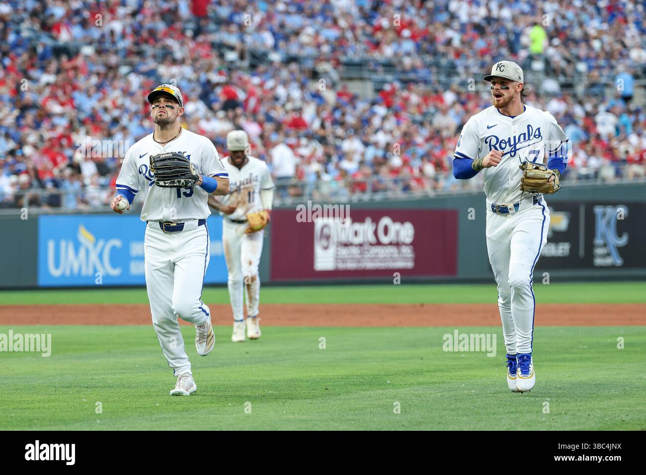 May 17, 2025: Kansas City Royals left fielder Michael Massey (19) and ...