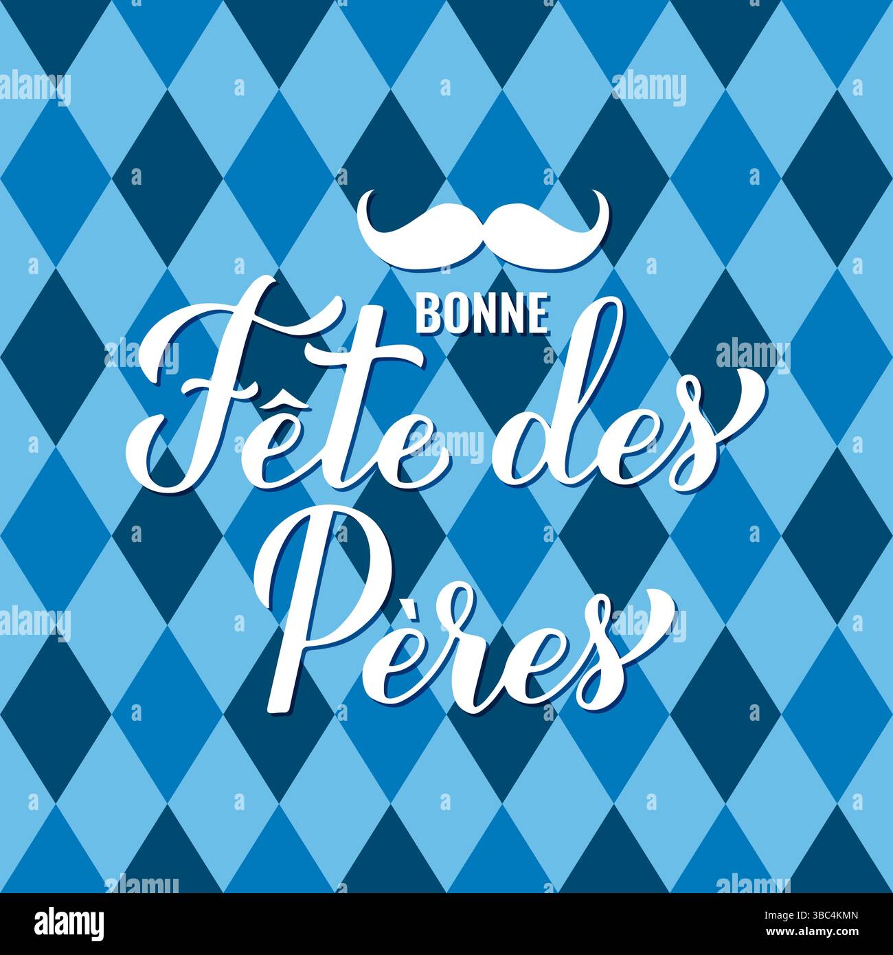 Happy Fathers Day in French. Bonne Fete des Peres calligraphy lettering ...