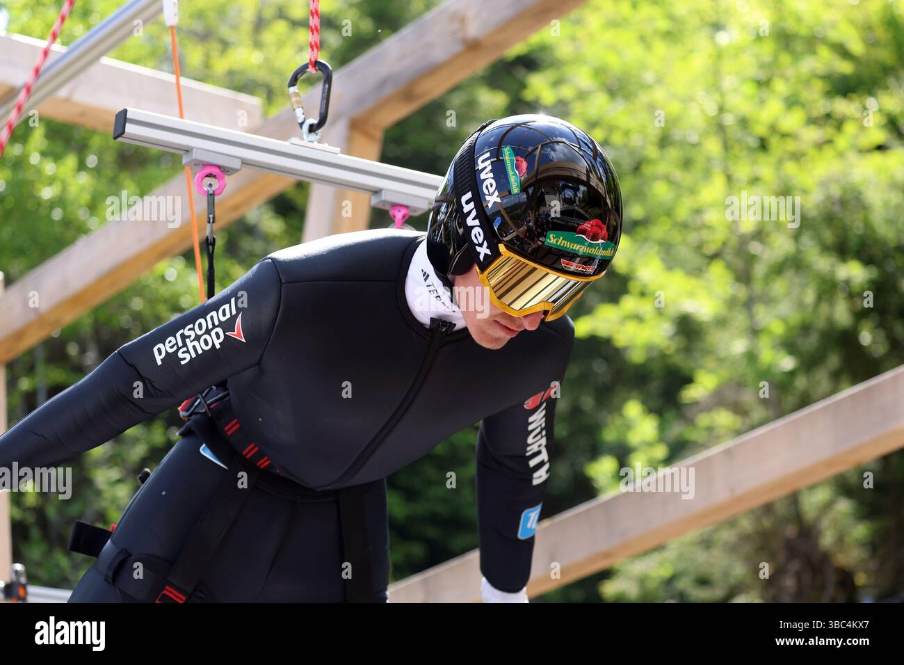 Manuel Faisst (SV Baiserbronn/Nordische Kombination) beim ersten Test ...