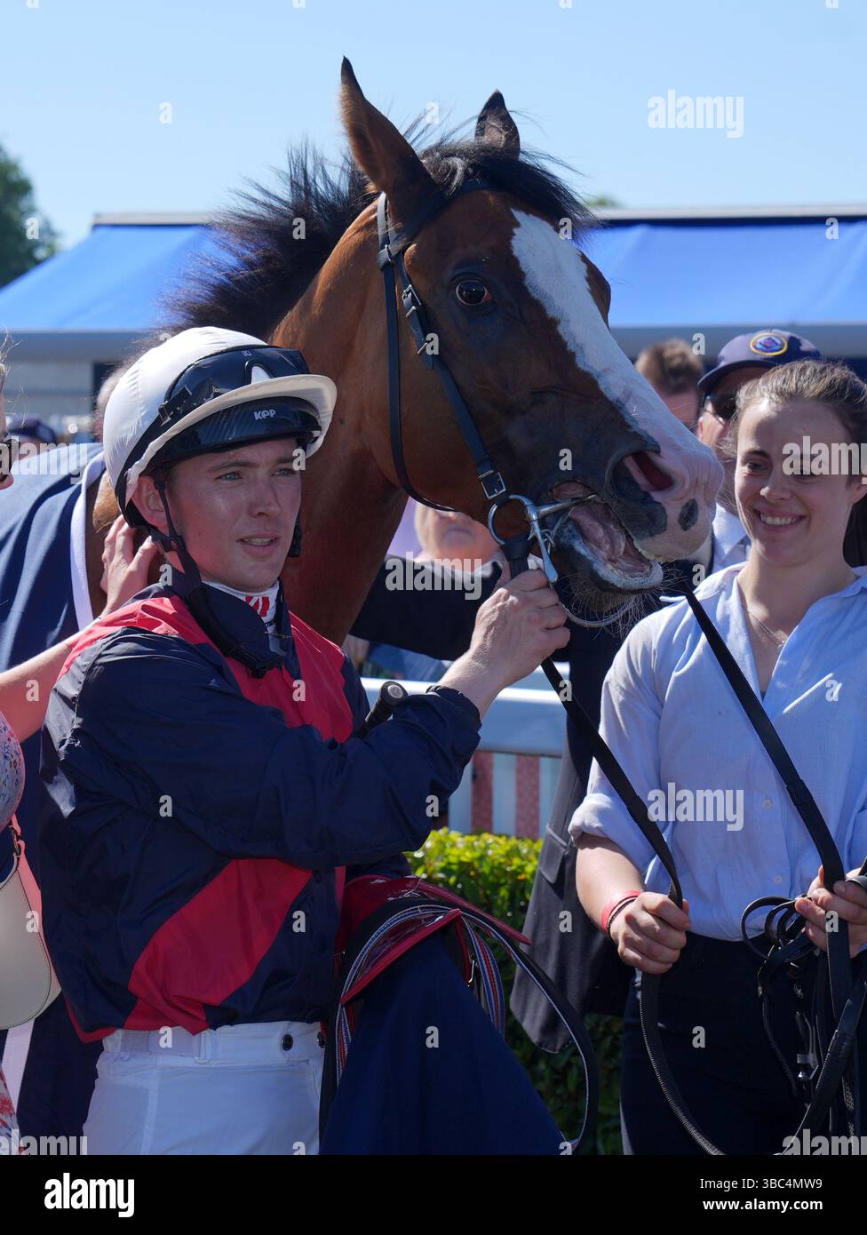 Jockey Colin Keane (left) after riding Lady Iman to victory in the ...