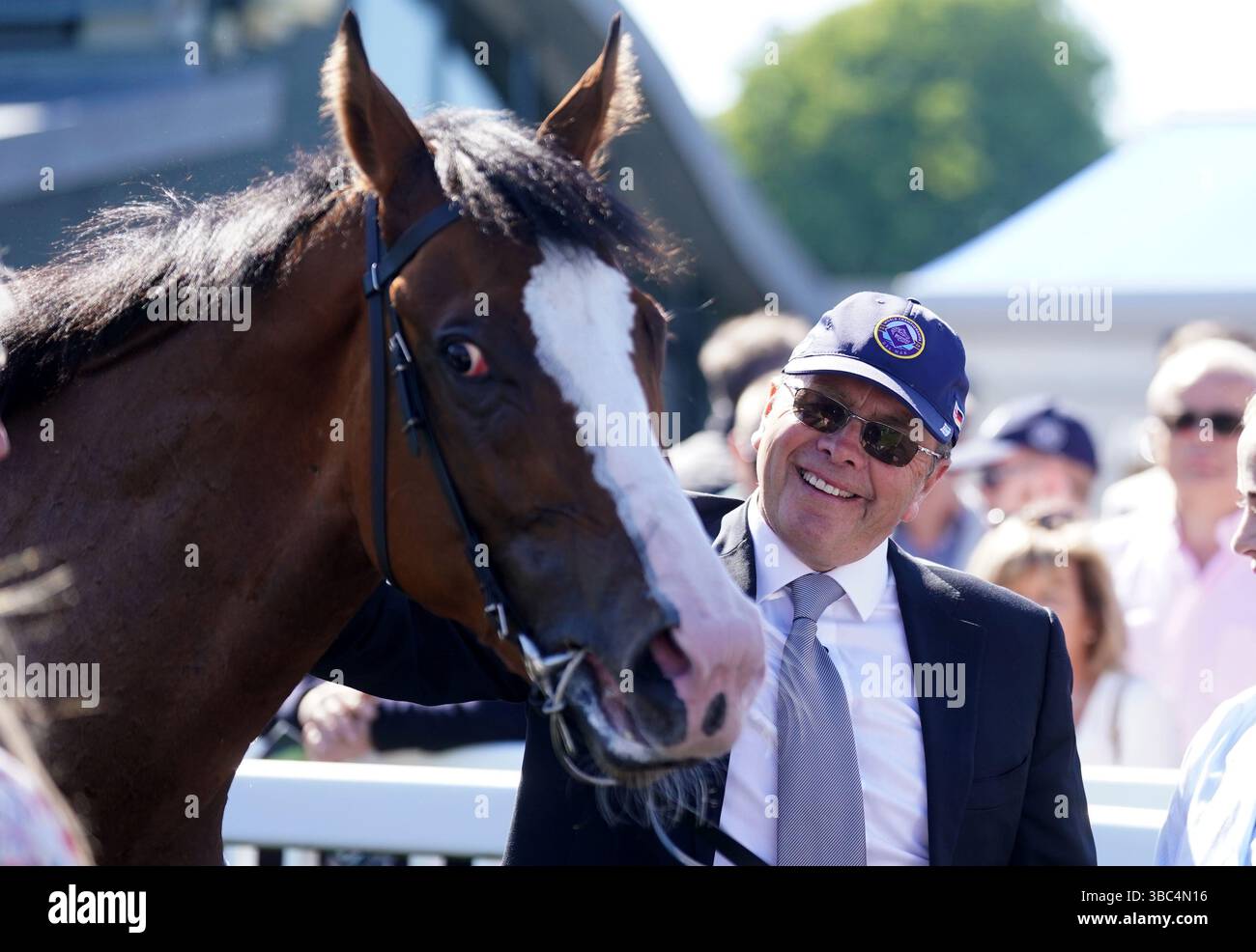 Trainer Ger Lyons with his horse Lady Iman after she won the Coolmore ...