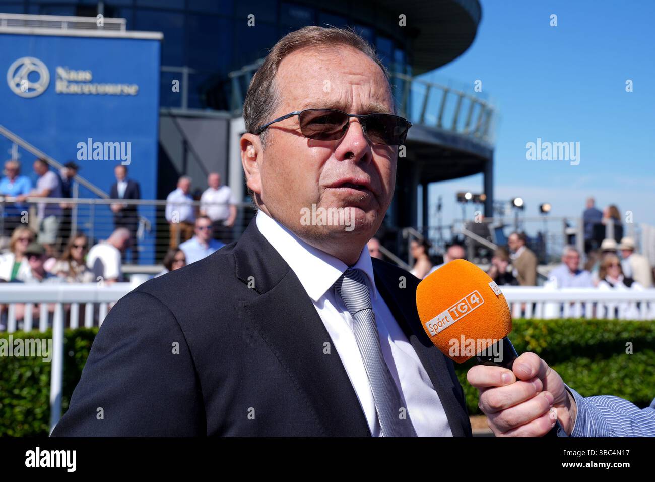 Trainer Ger Lyons after his horse Lady Iman won the Coolmore Stud Irish ...