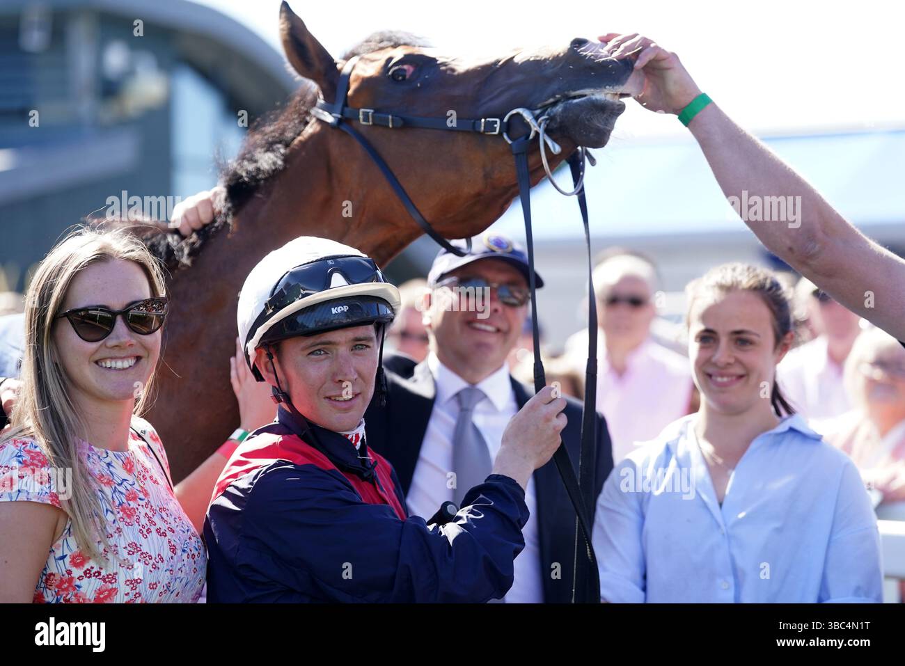 Jockey Colin Keane (left) after riding Lady Iman to victory in the ...