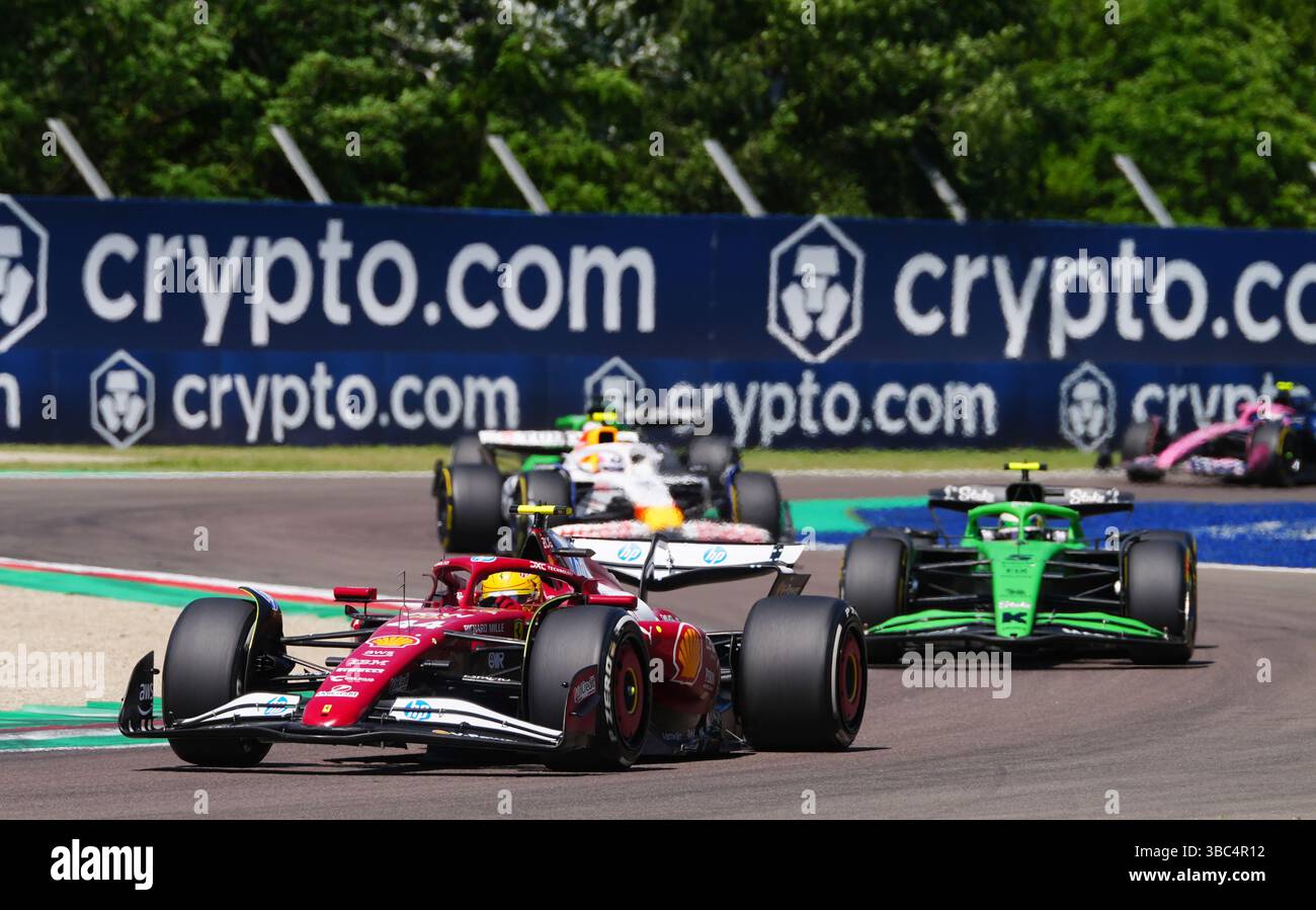 Ferrari's Lewis Hamilton during the Emilia Romagna Grand Prix at the ...