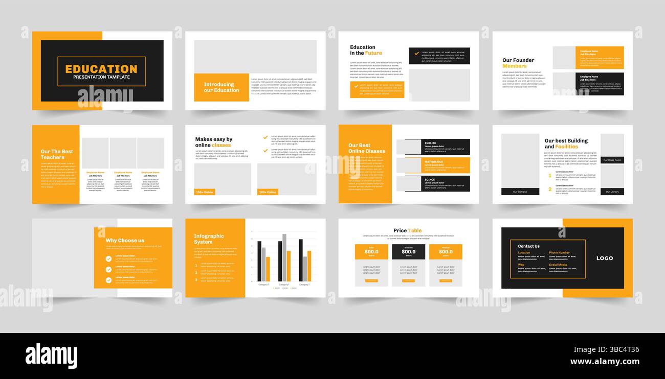 education powerpoint presentation slide template design or pitch deck ...