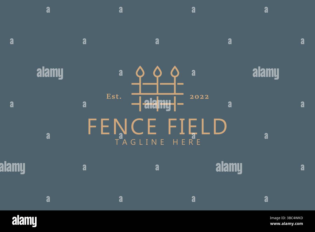 Green field with wooden fence and gate Stock Vector Images - Alamy