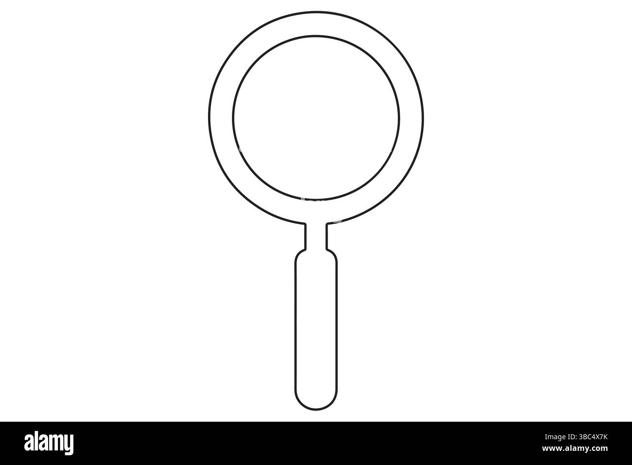 Continuous one line drawing magnifying glass symbol concept vector ...