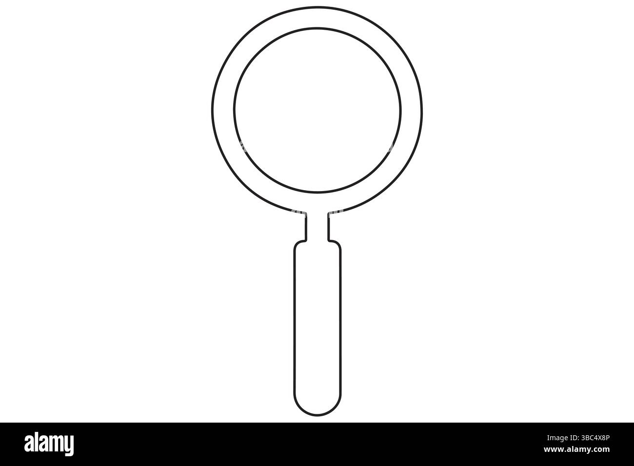 Continuous one line drawing magnifying glass symbol concept vector ...