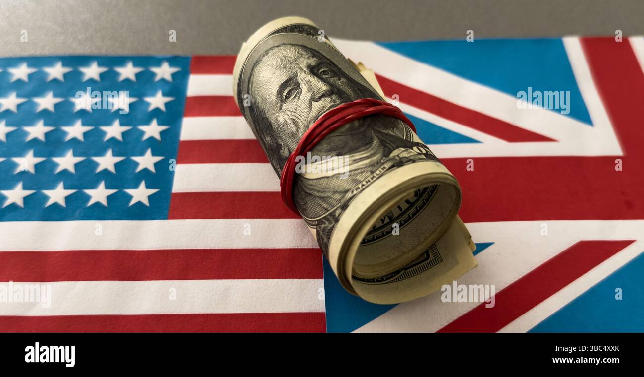dollar money and American flag. exchange finance economy dollar pay tax ...