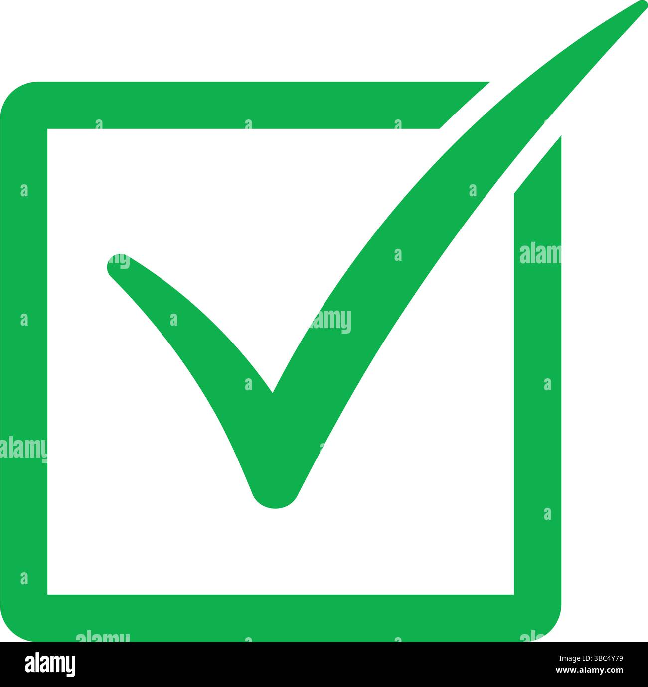 Minimalist green check mark icon Stock Vector Image & Art - Alamy