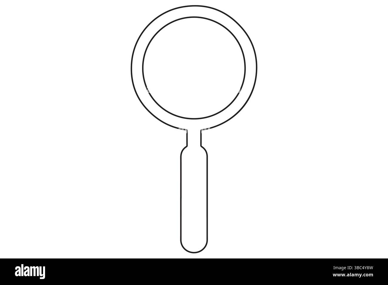 Continuous one line drawing magnifying glass symbol concept vector ...