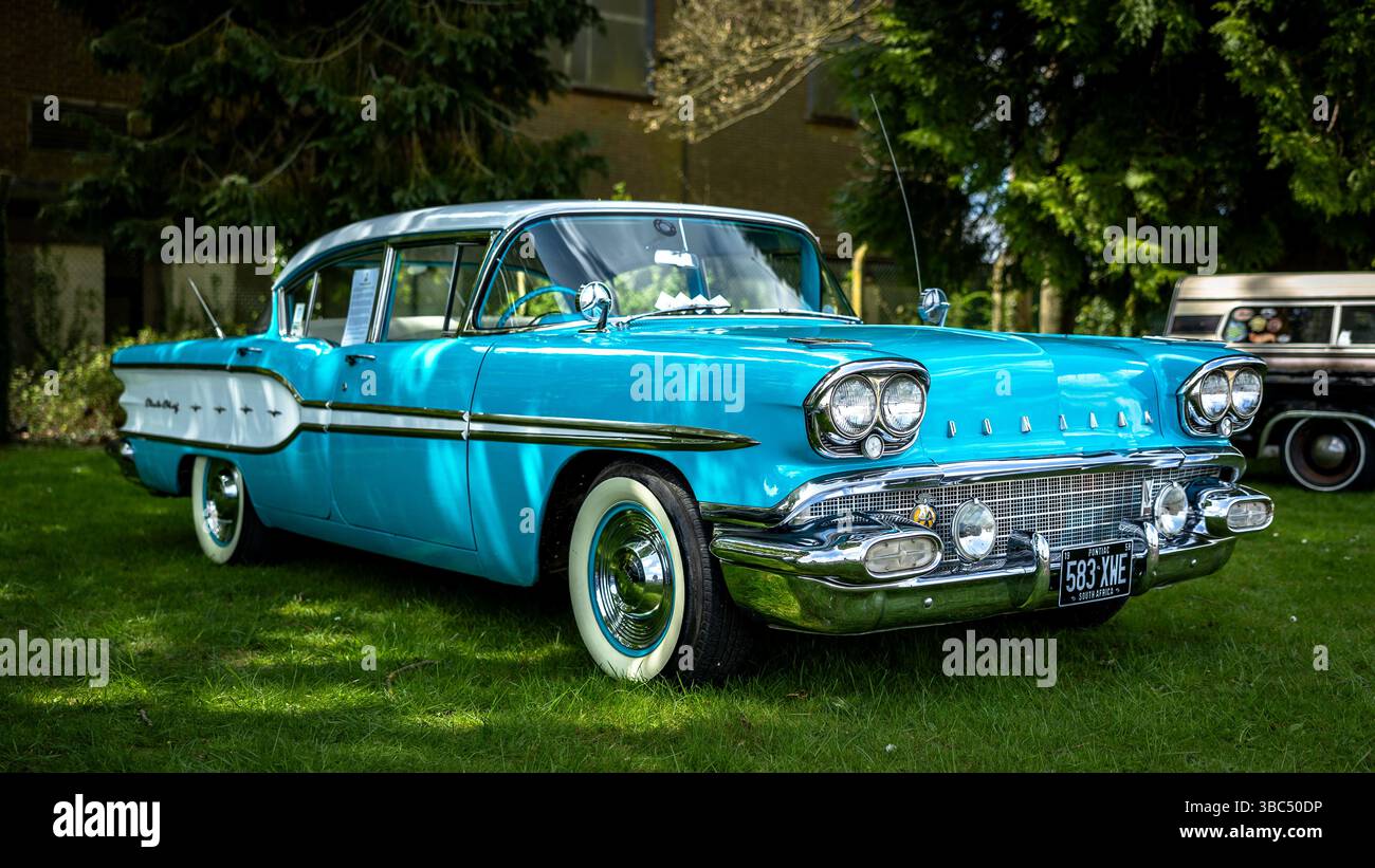 1958 Pontiac Star Chief, on display at the Bicester Scramble held on ...