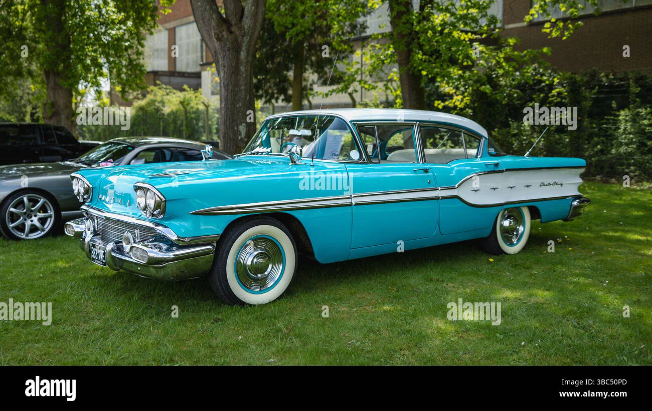 1958 Pontiac Star Chief, on display at the Bicester Scramble held on ...