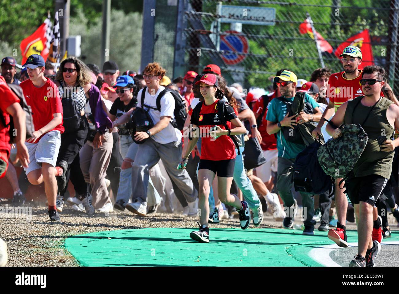 Imola, Italy. 18th May, 2025. Circuit atmosphere - fans invade the ...