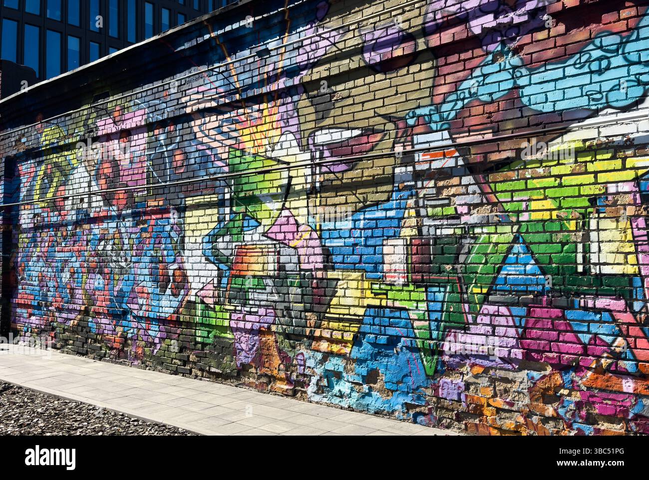 Kiev, Ukraine - March 20, 2025 - graffiti in the Unit City residential ...