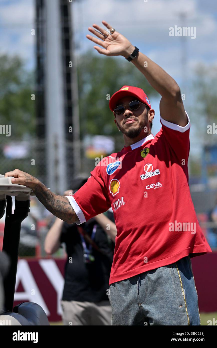 IMOLA, ITALY - MAY 18: Lewis Hamilton of Great Britain and Scuderia ...