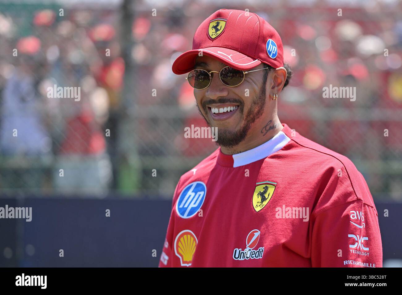 IMOLA, ITALY - MAY 18: Lewis Hamilton of Great Britain and Scuderia ...