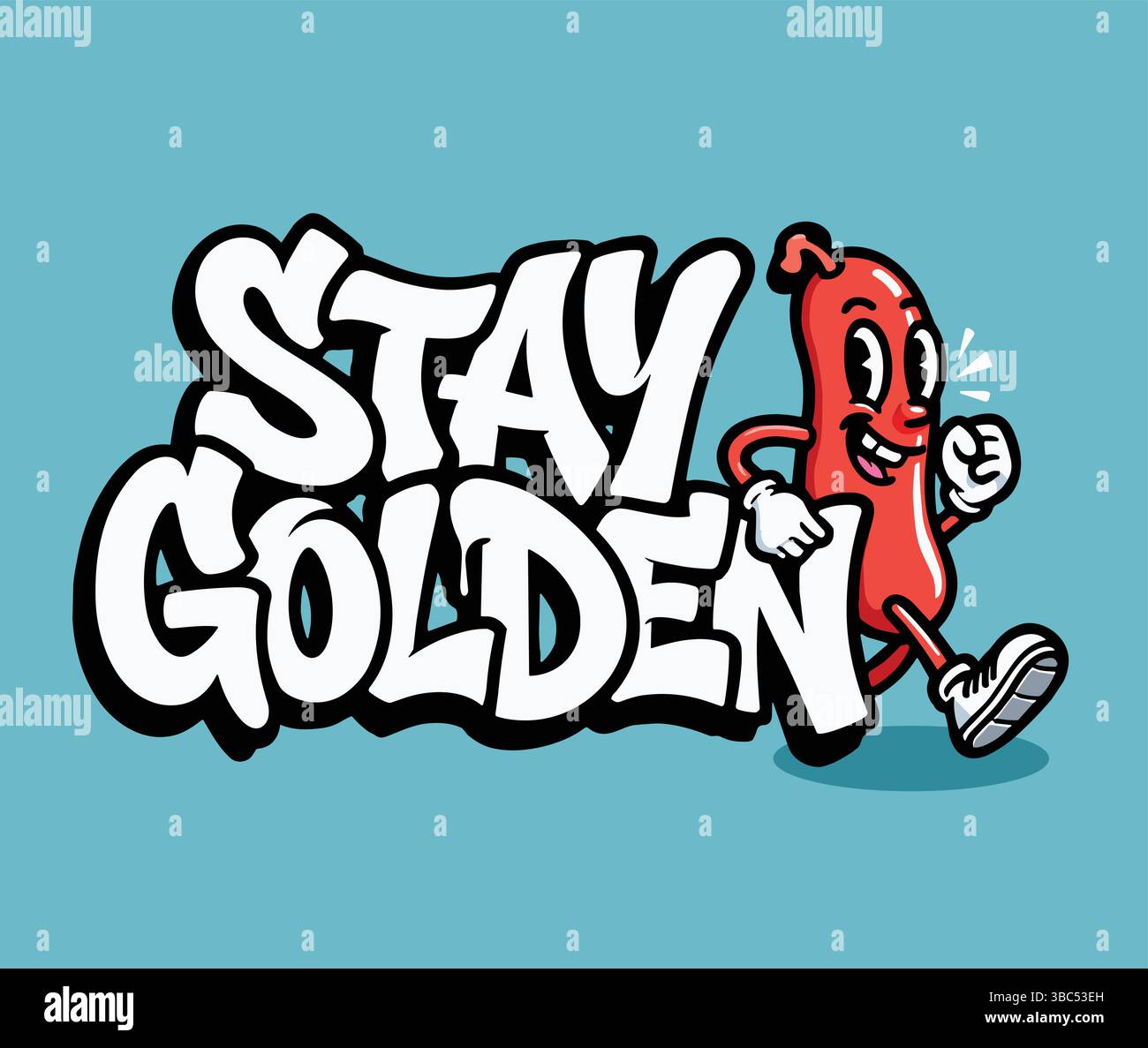 graffiti motivational stay golden text Stock Vector Image & Art - Alamy