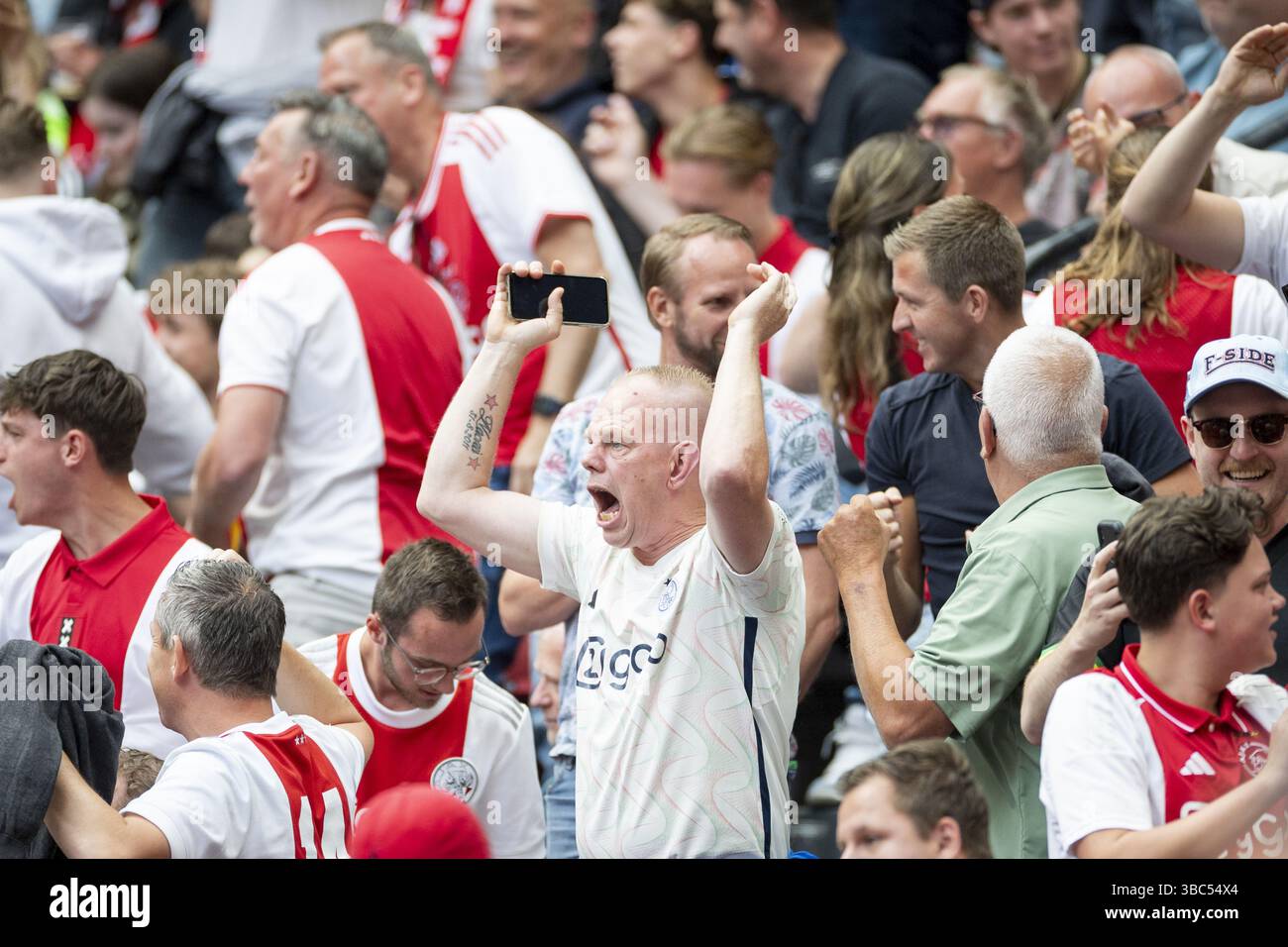 AMSTERDAM - Ajax fans during the Dutch Eredivisie match between Ajax ...
