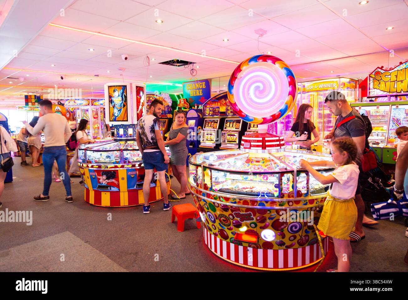 Interior of Broadstairs Leisure Family Amusements in the seaside town ...