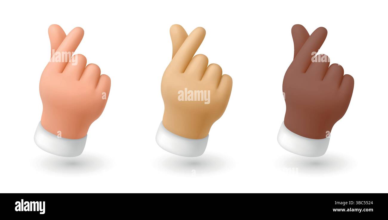 Vector Finger Heart Hand Gesture Icon Set. Korean Like Hand Gesture ...