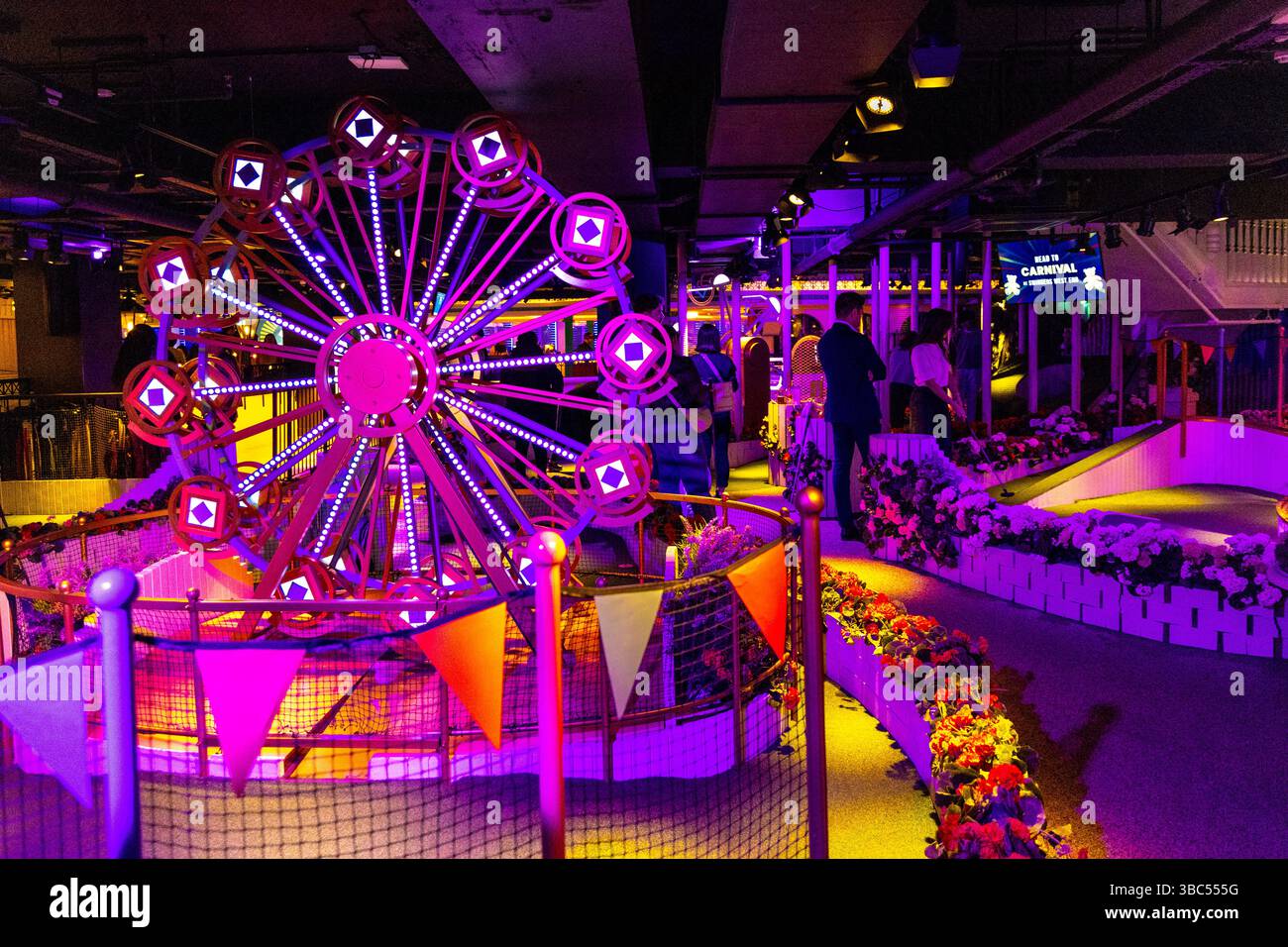 Carnival mini golf course at Swingers Oxford Circus, London, England ...
