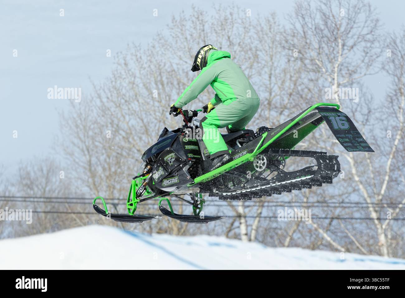 Red Bull Sledhammers uphill snowmobile race. Quebec,Canada Stock Photo ...