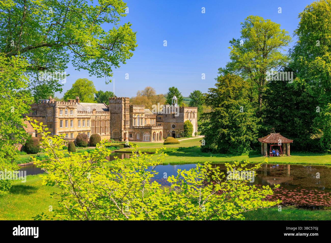 The south front of Forde Abbey looks out towards the Mermaid and Long ...