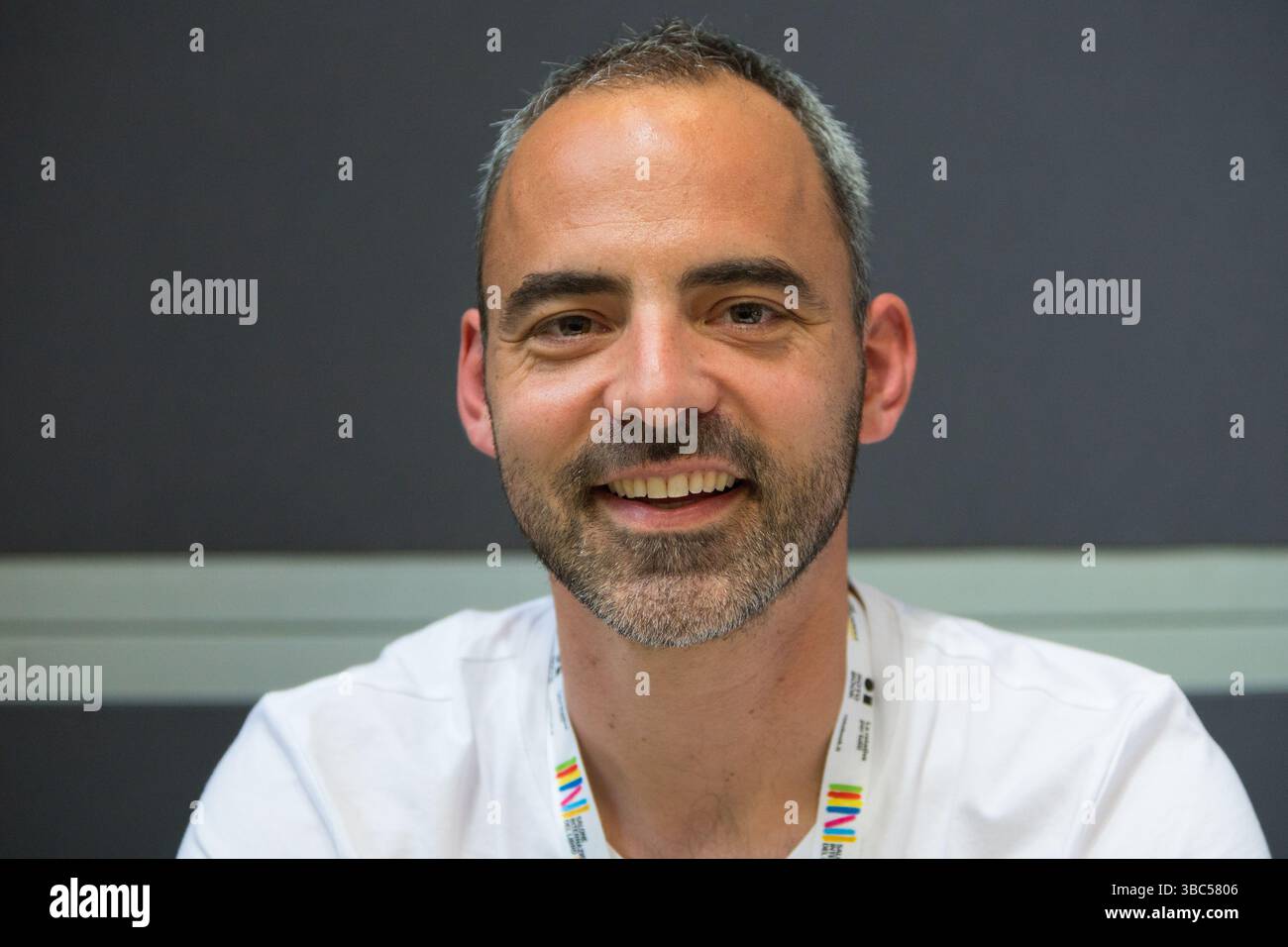 Turin, Italy. 15th May 2025. Dutch children's book writer Gideon Samson ...