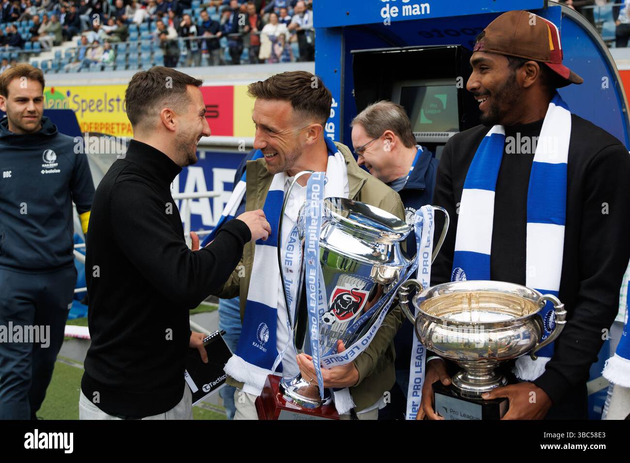 Gent, Belgium. 18th May, 2025. Gent's interim head coach Danijel ...