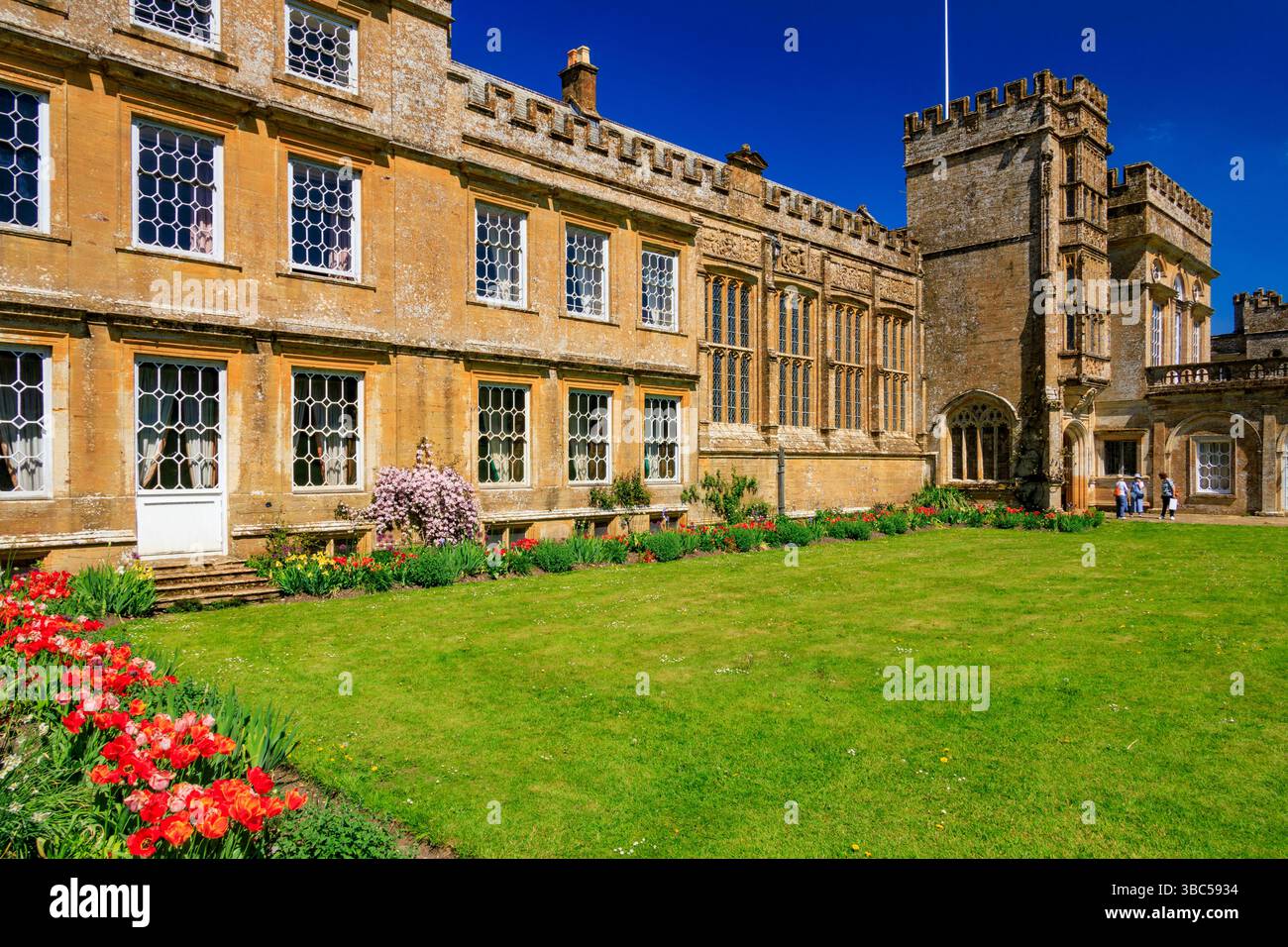 Impressive architecture and windows along the south front of Forde ...