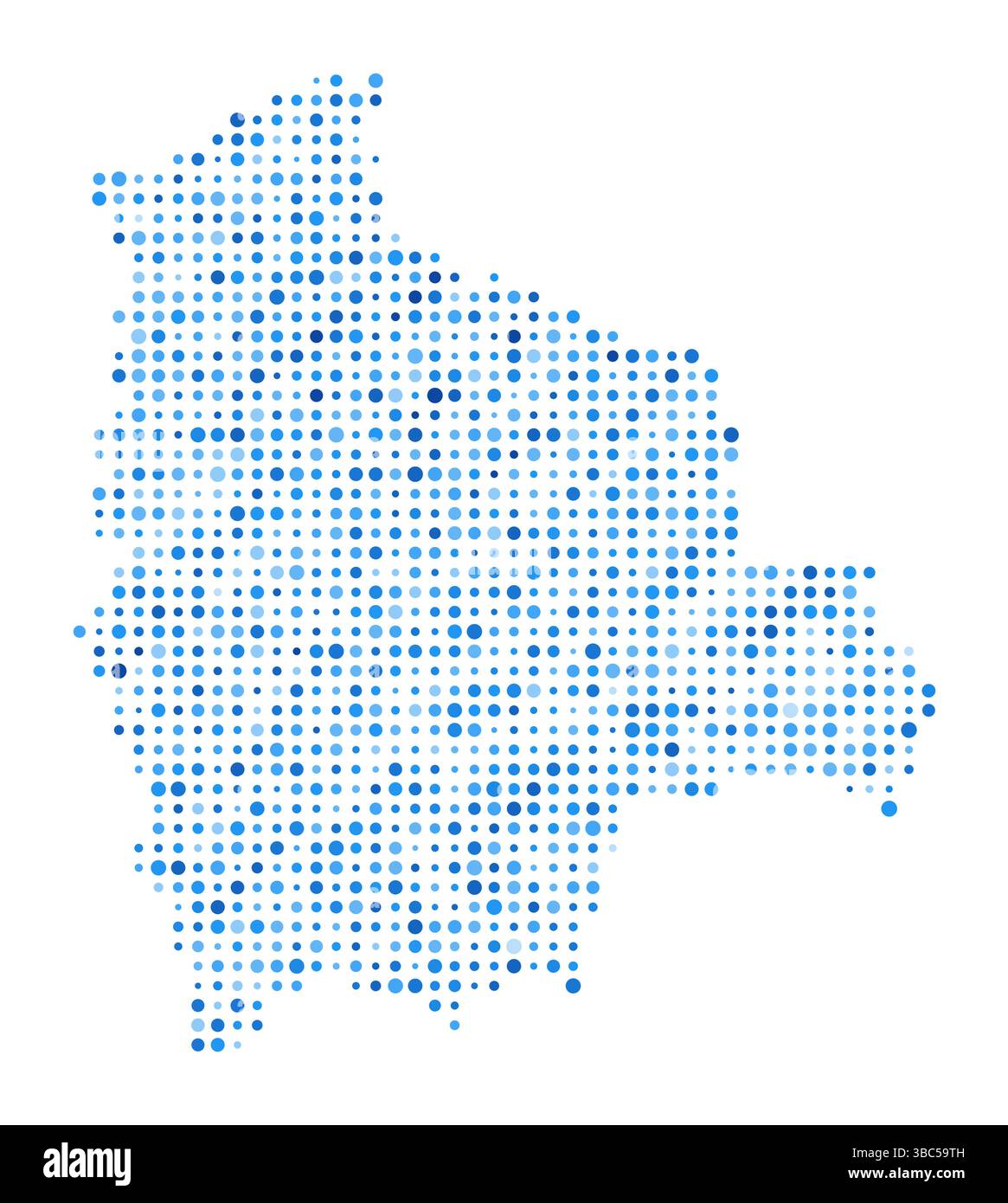 Bolivia Dot Map. Country Digital Style Shape. Bolivia vector image ...