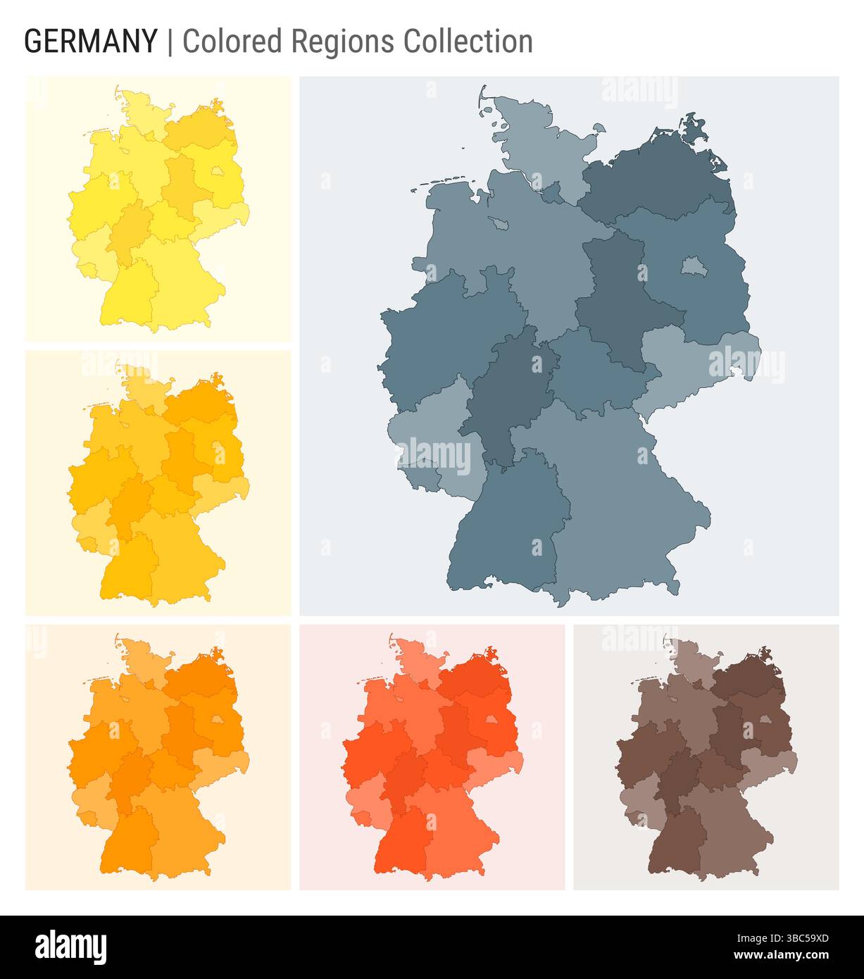 Abstract vector color map germany Stock Vector Images - Alamy