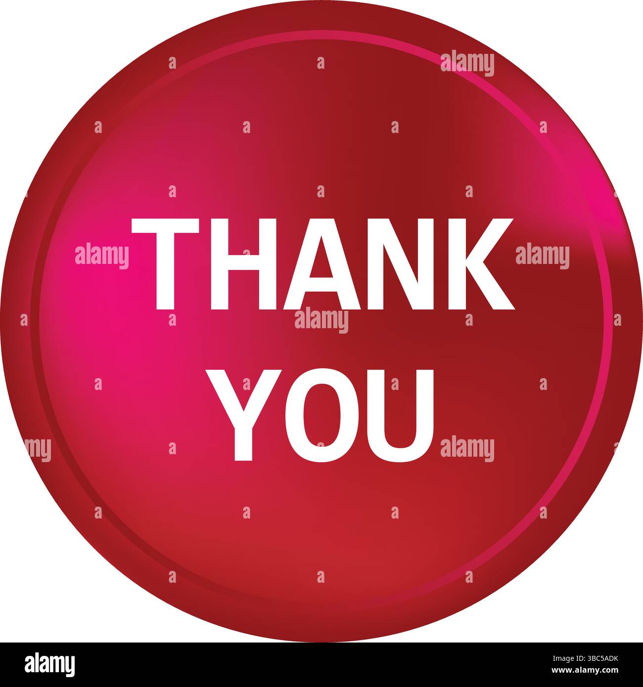 Bold Thank You Text on Shiny Red Glossy Button Stock Vector Image & Art ...