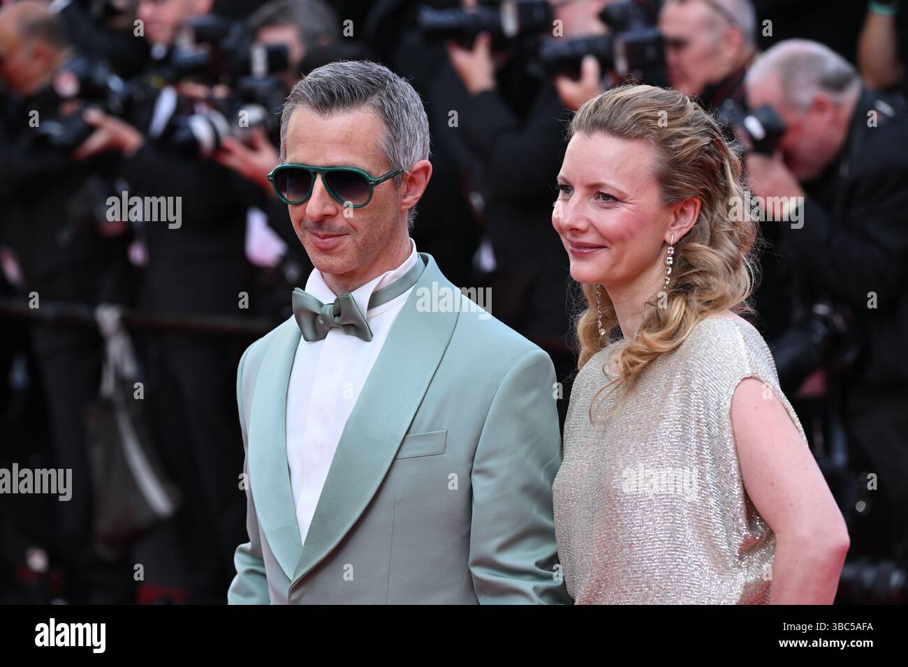 Emma Wall and Jeremy Strong attend the premiere of The Phoenician ...