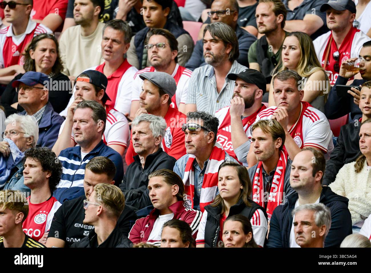 AMSTERDAM - Ajax fans during the Dutch Eredivisie match between Ajax ...