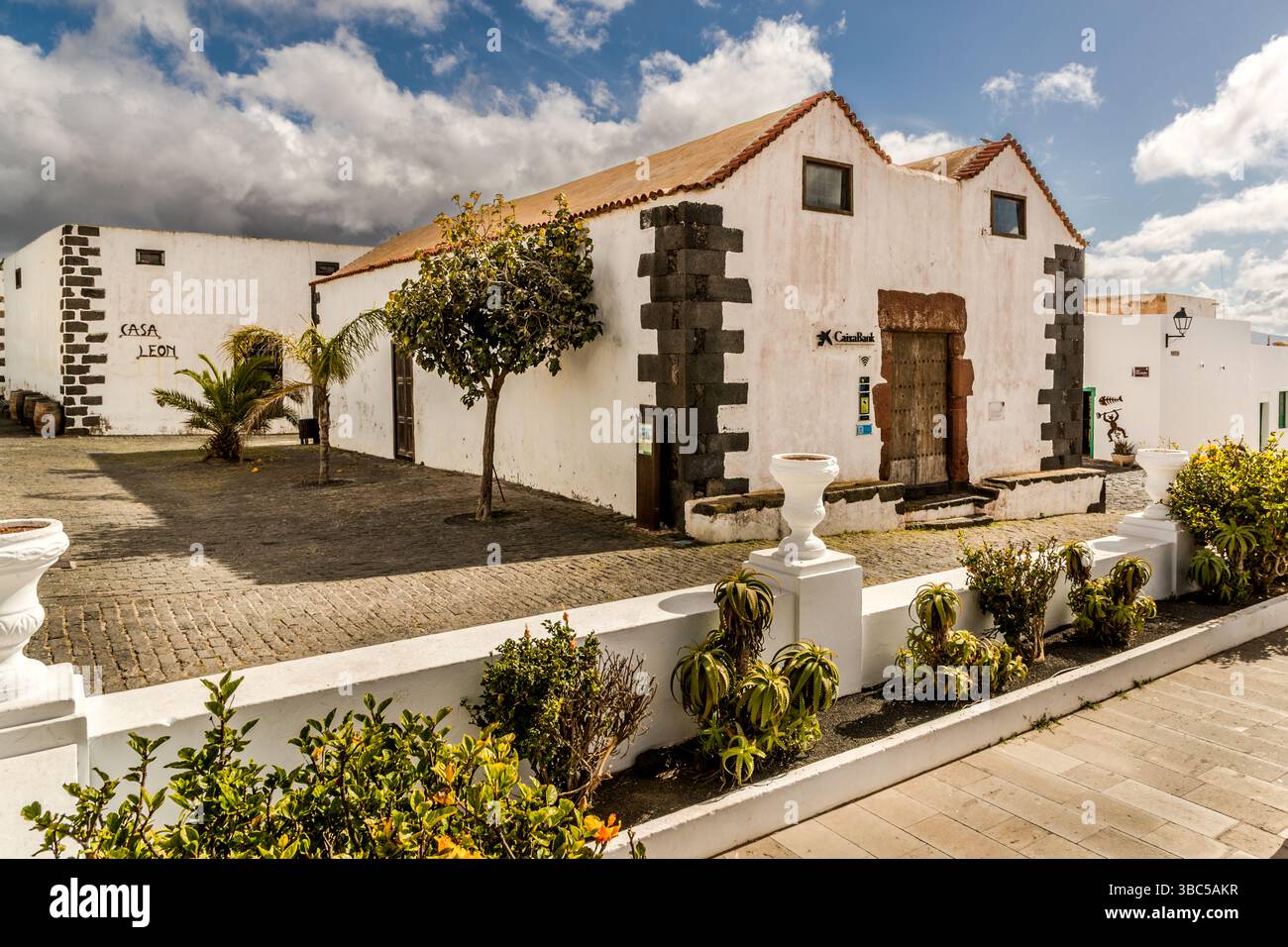 The former tithe house with traditional architecture in Teguise, the ...