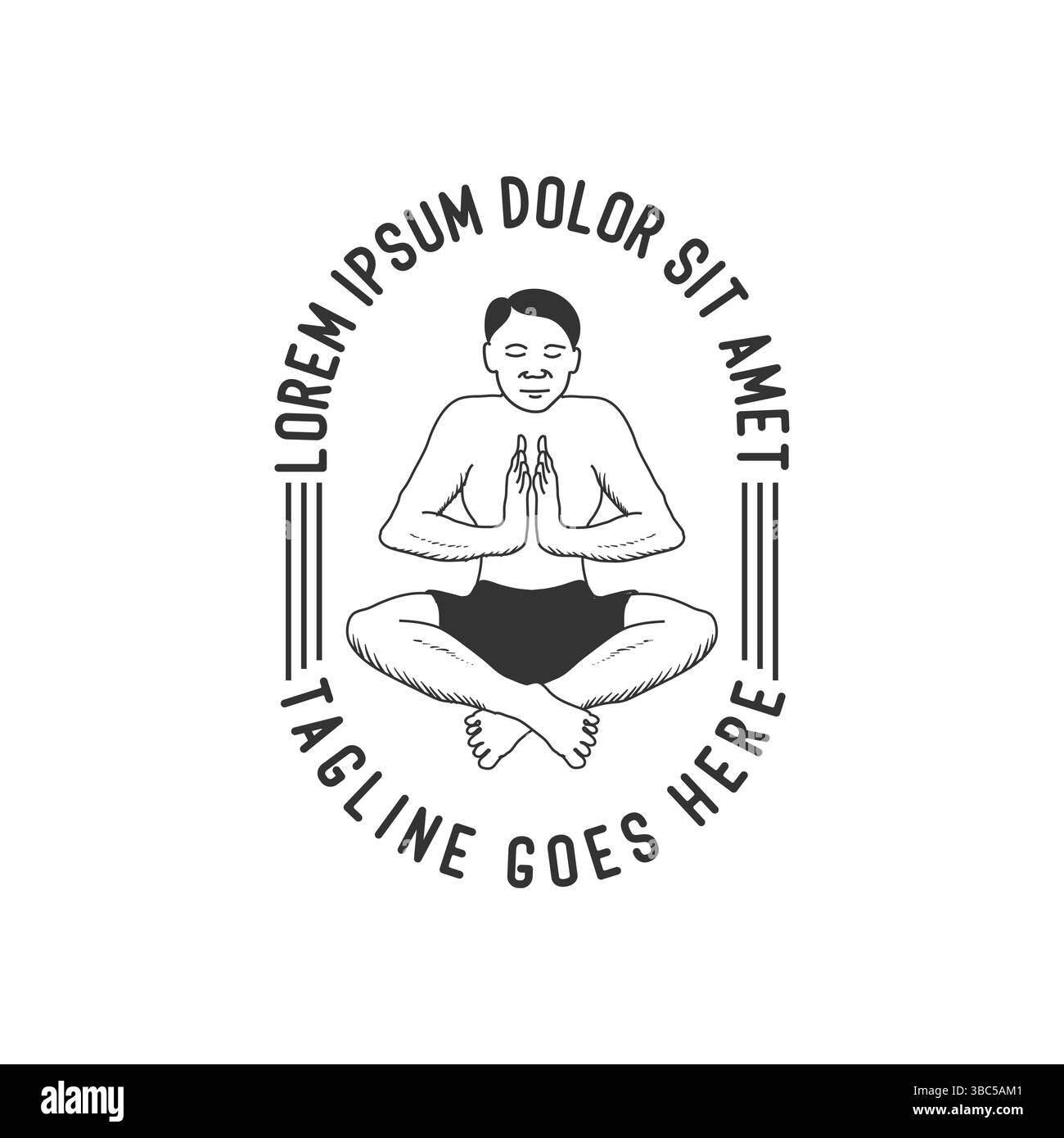 Calm body illustration Black and White Stock Photos & Images - Alamy