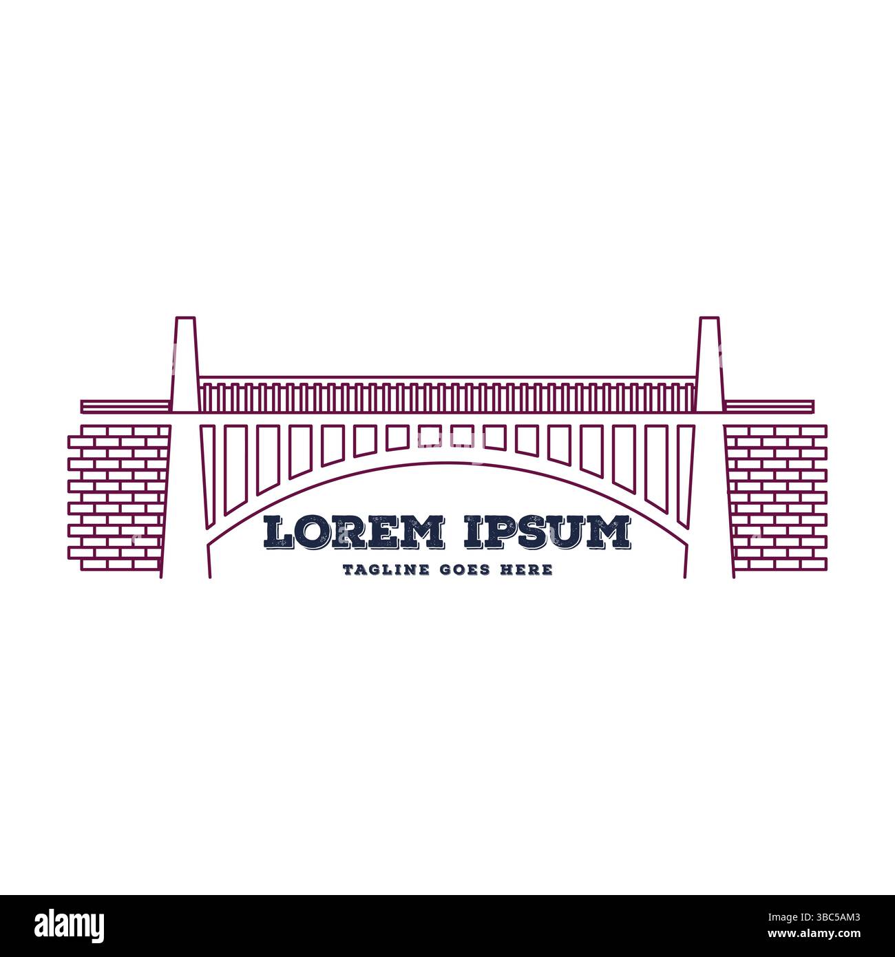 Bridge Symbol Icon Line Outline Style Vector Graphic Illustration Stock ...