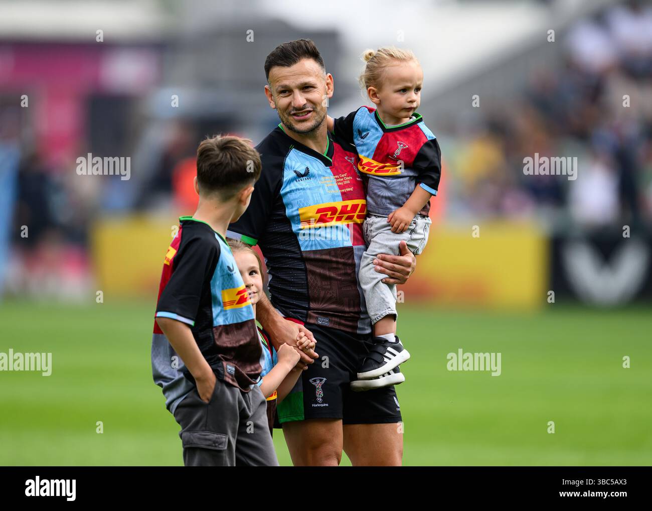 LONDON, UNITED KINGDOM - May 18: Danny Care of Harlequins greets the ...