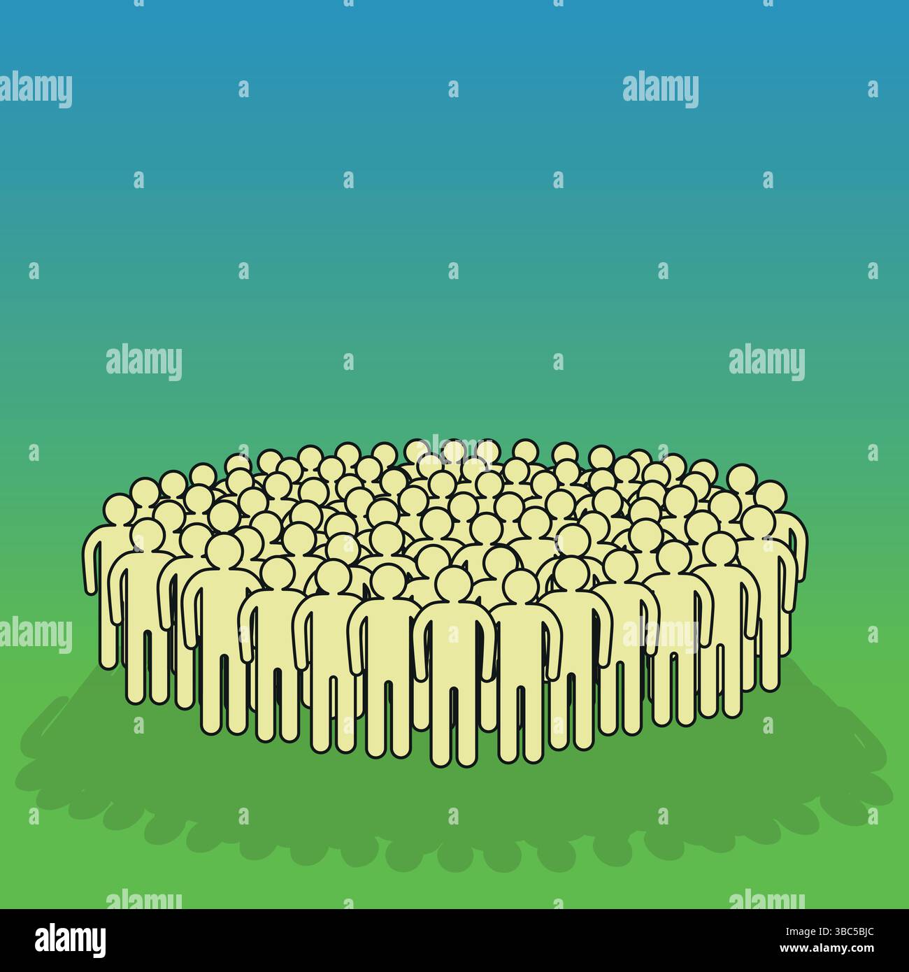 Representation of collaboration in a circle-based formation Stock ...