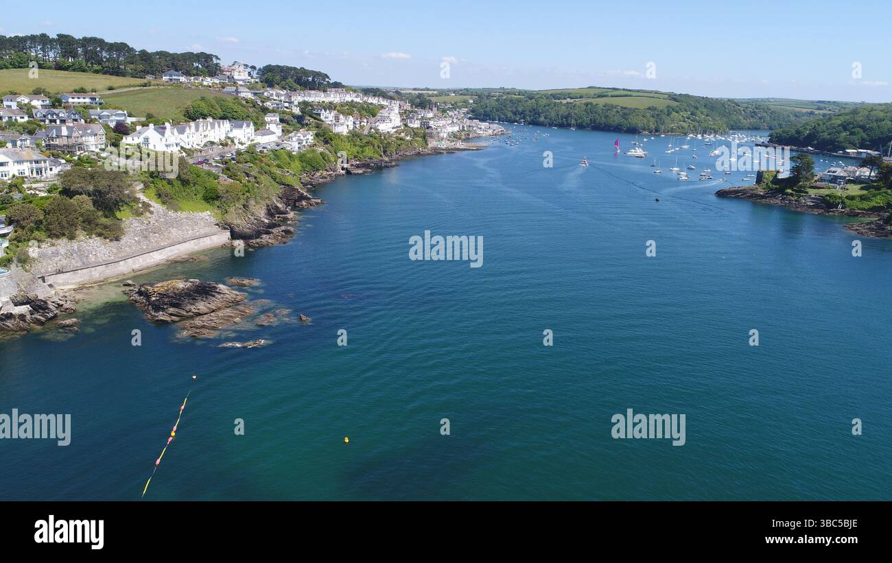 Fowey Harbour Cornwall Kernow England Stock Photo - Alamy