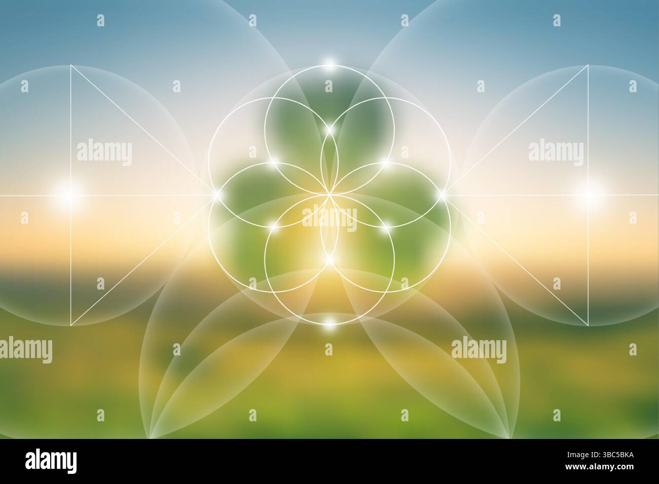 Sacred geometry, Flower of life. Mystical clover spiritual new age ...