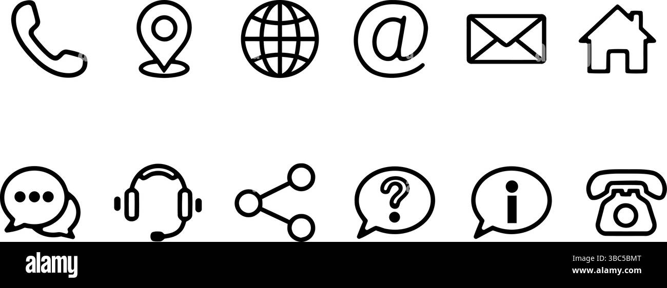 Digital contact information interface Stock Vector Images - Alamy