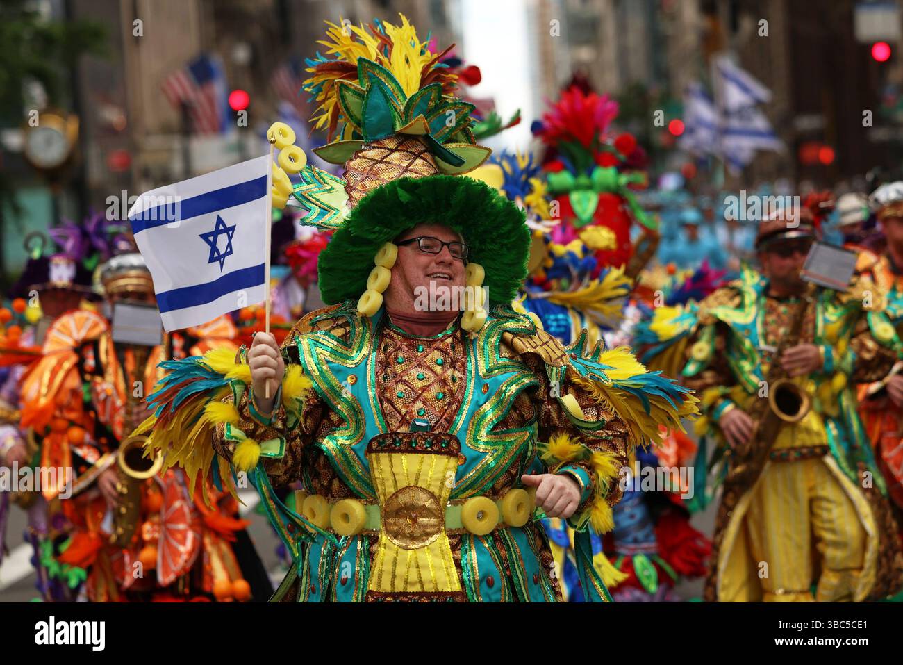 Performers march in the Israel Day Parade, Sunday, May 18, 2025, in New ...