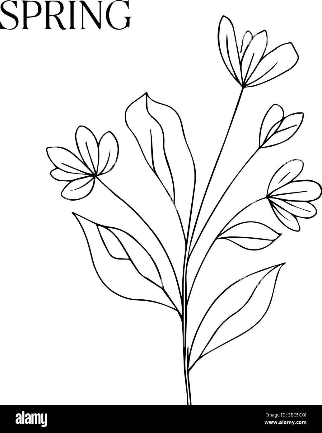 Clean illustration simple house Black and White Stock Photos & Images ...