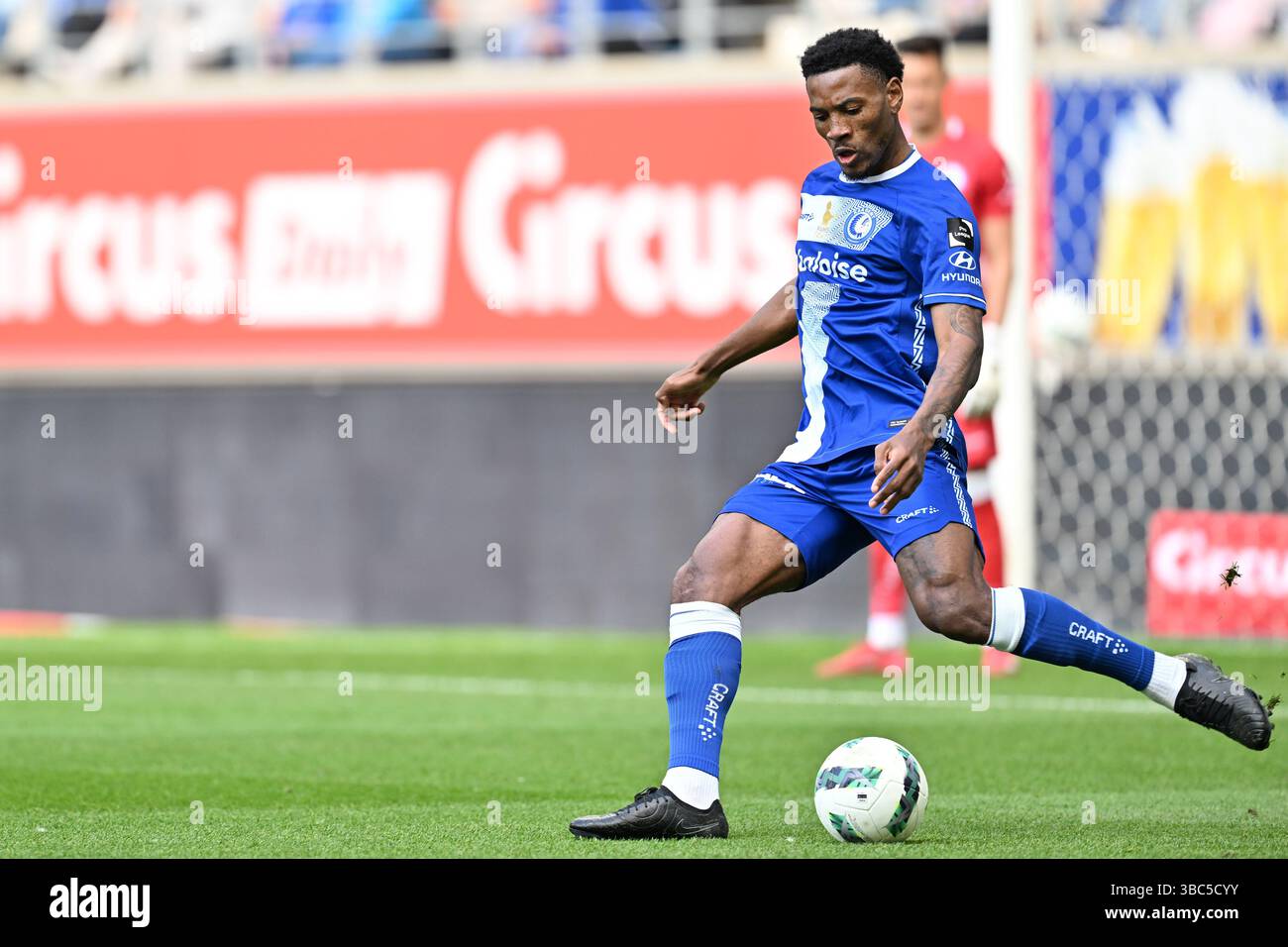 Gent, Belgium. 18th May, 2025. Samuel Kotto (2) of AA Gent pictured ...