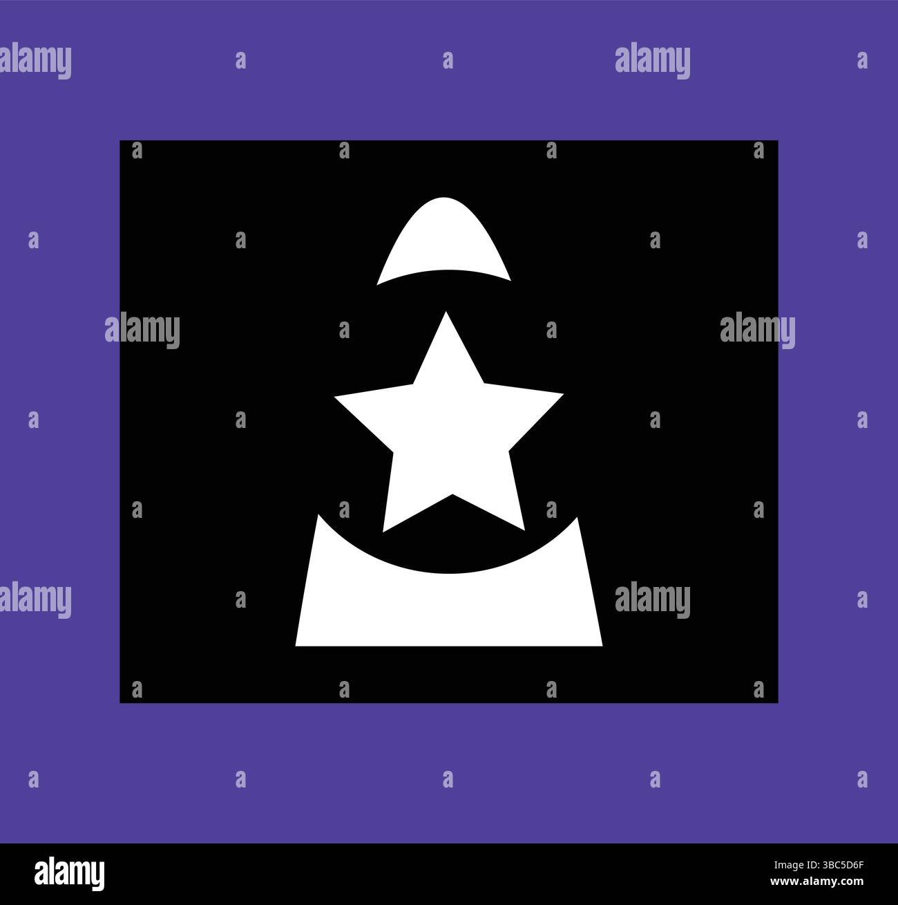 Wizard Hat Icon, Modern Abstract Vector with Rotating Star and Dynamic ...